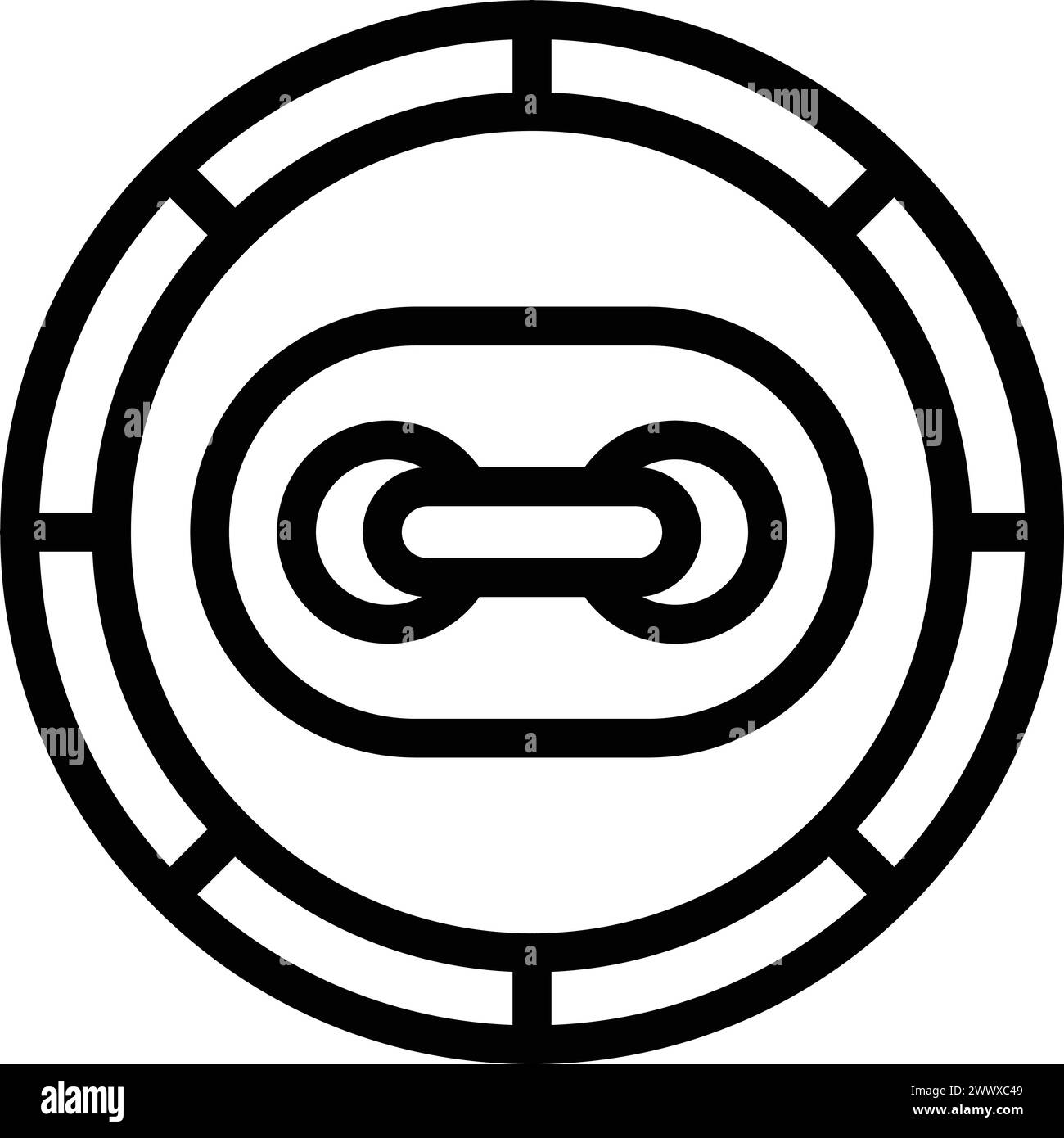 Dressmaking fastener icon outline vector. Fashion industry. Clothes ...