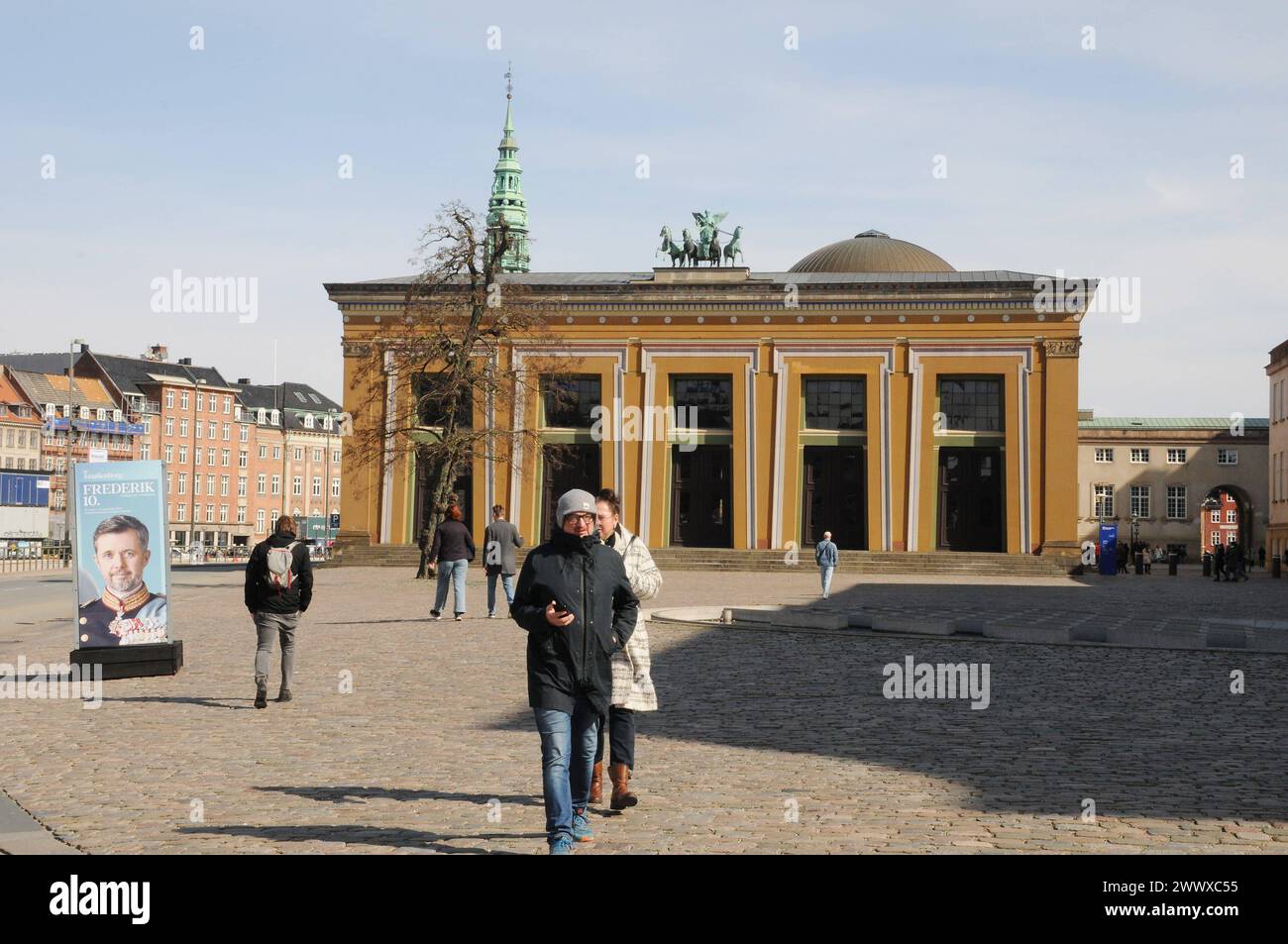 Copenhagen, Denmark /26 March 2024/. Thorvaldsen museum building in ...