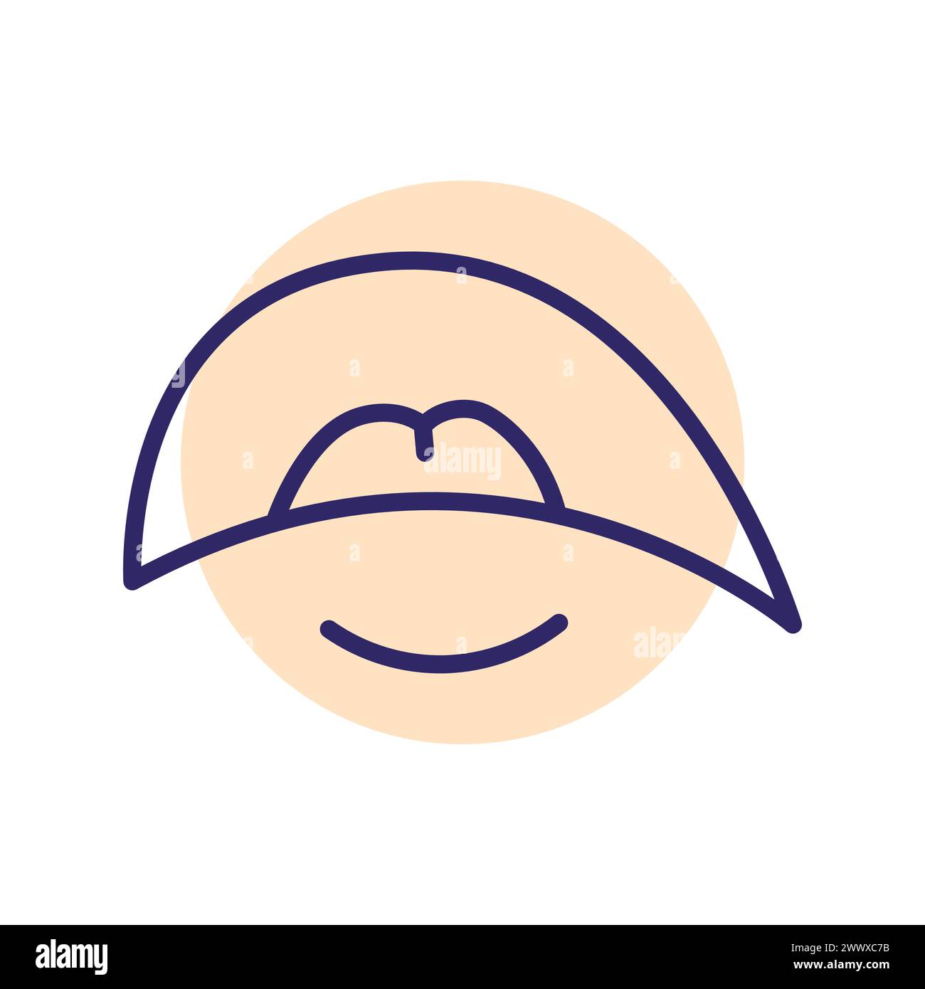 Cartoon mouth line icon. Character face element. Vector isolated ...