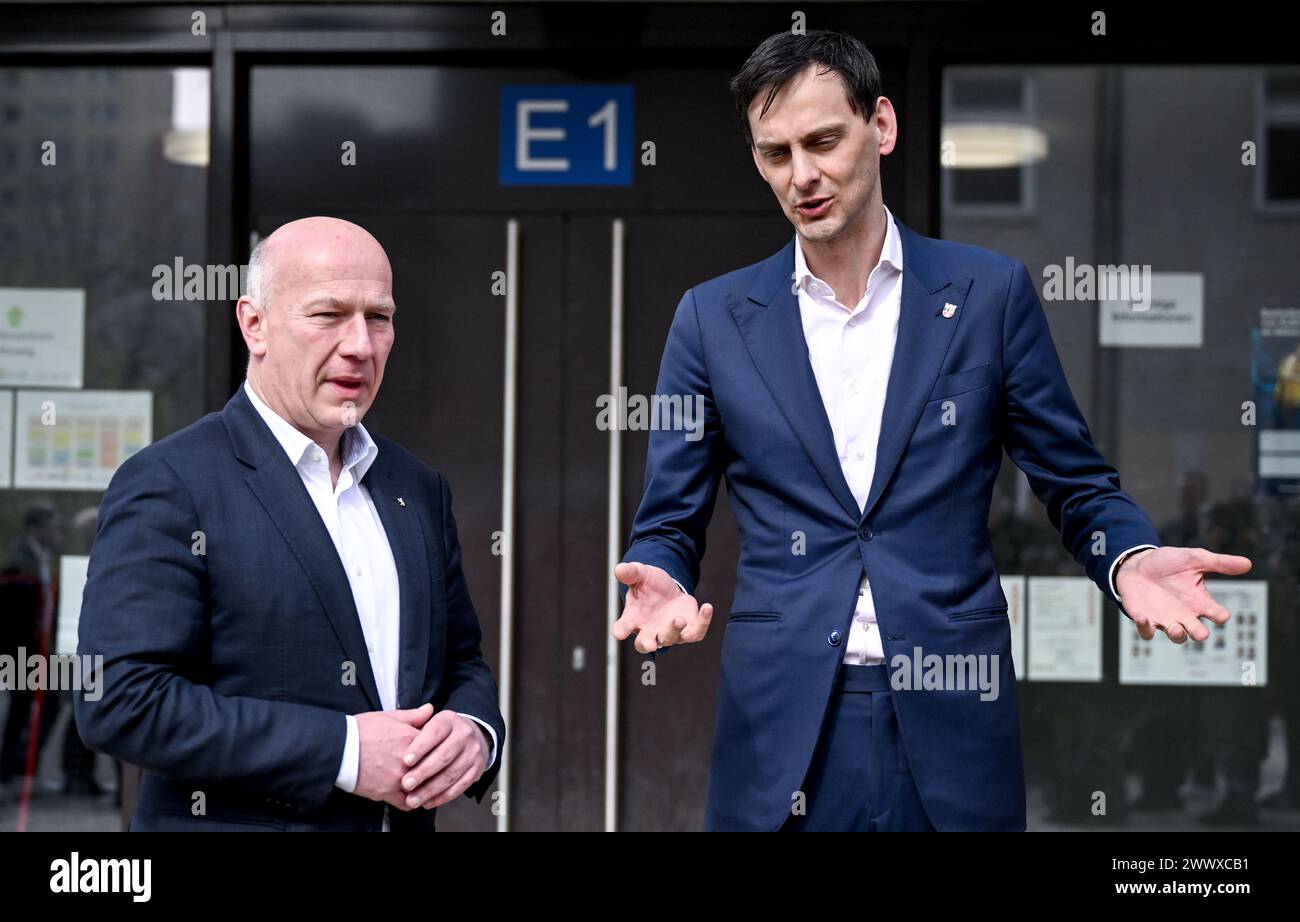 Berlin, Germany. 26th Mar, 2024. Martin Hikel (SPD, r), District Mayor ...