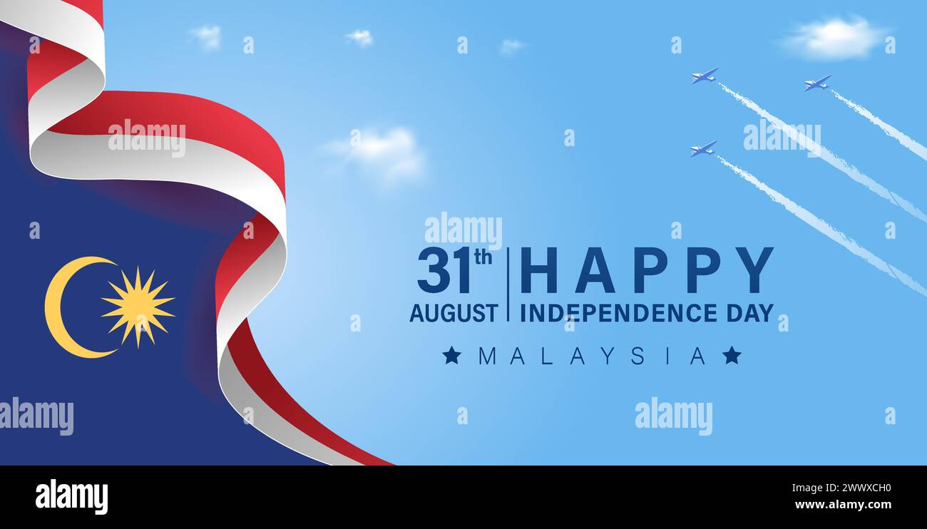 Happy 31st August Malaysia Independence Day Vector Illustration ...