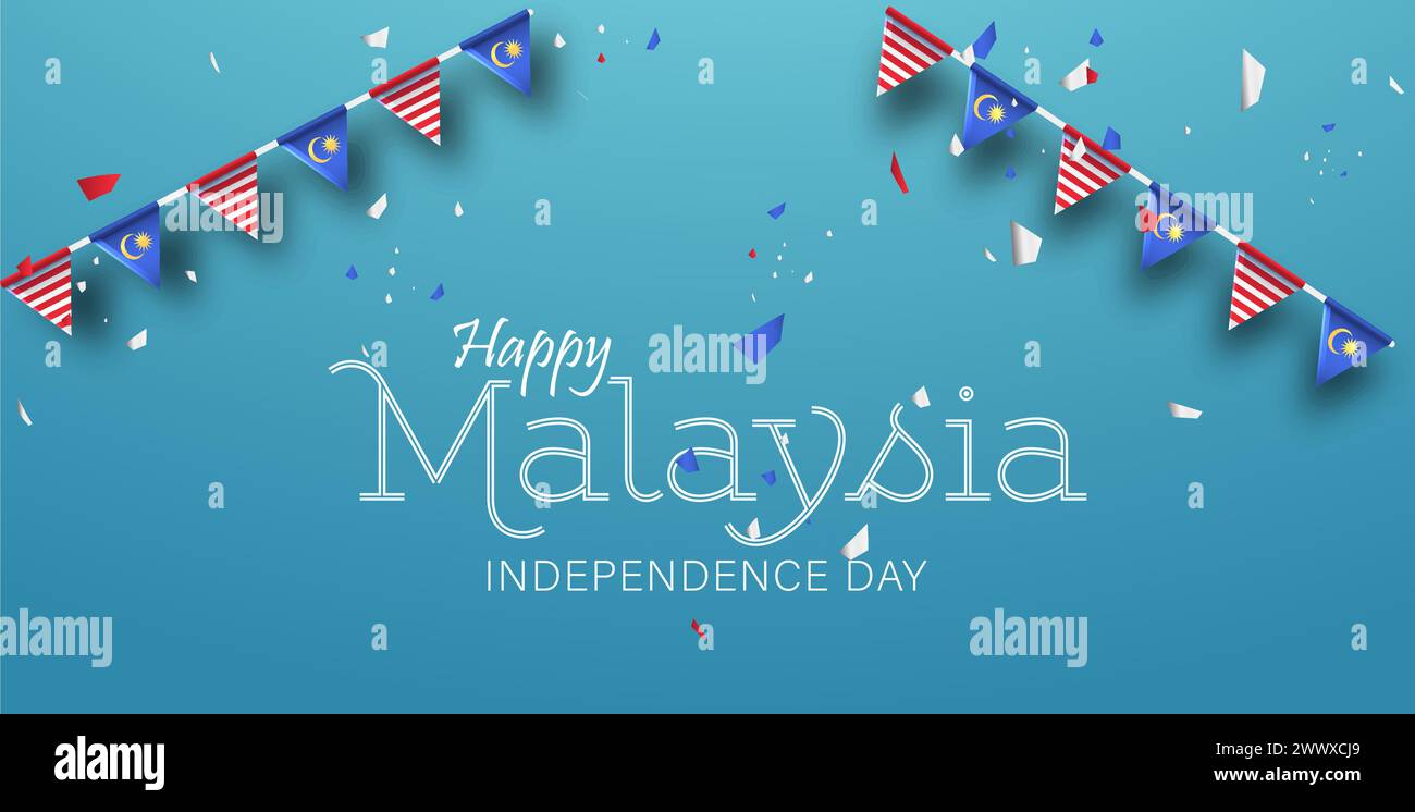 Happy 31st August Malaysia Independence Day Vector Illustration ...