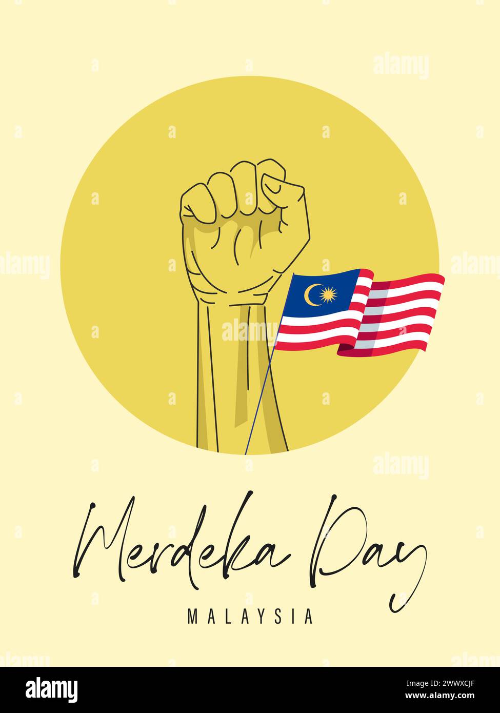 Happy 31st August Malaysia Independence Day Vector Illustration ...