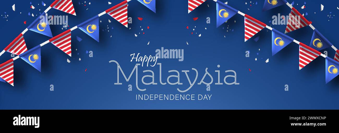 Happy 31st August Malaysia Independence Day Vector Illustration ...