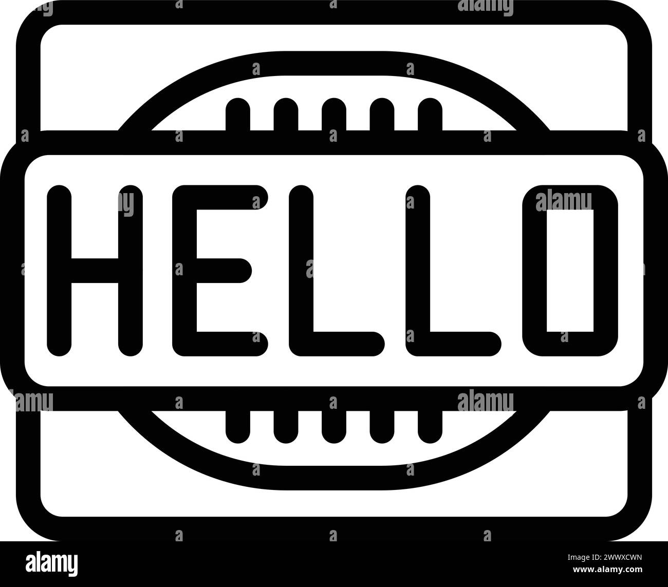 Welcome mat icon outline vector. Doorway rug. Home shoes doormat Stock ...