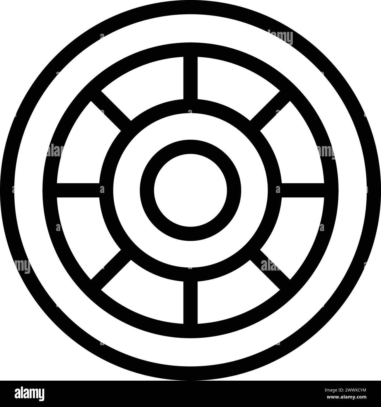 Circle entrance door mat icon outline vector. Homecoming threshold rug ...