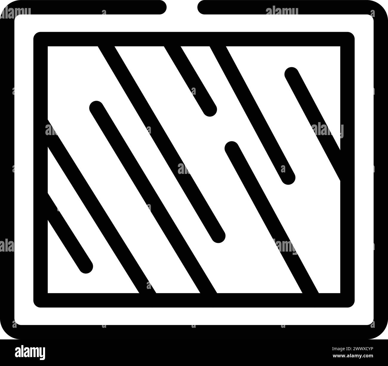 Wiping doormat icon outline vector. Homecoming stairs mat. Welcome home ...