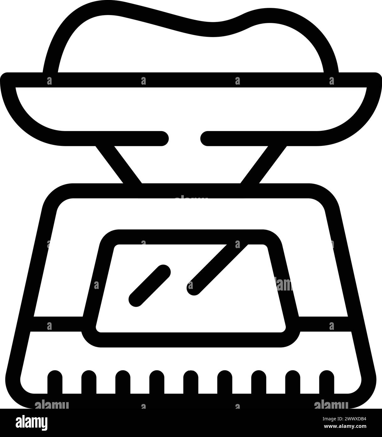 Culinary scale icon outline vector. Kitchen instrument. Food ...