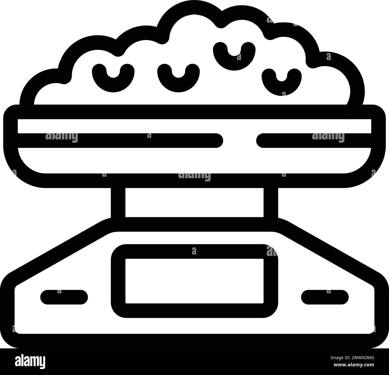 Kitchen measurement equipment icon outline vector. Food tare weight ...