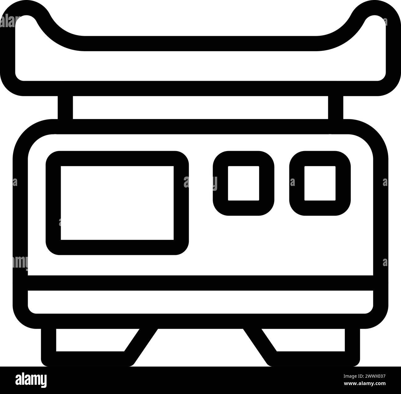 Meal prep scale icon outline vector. Kilogram measurement tool. Digital ...