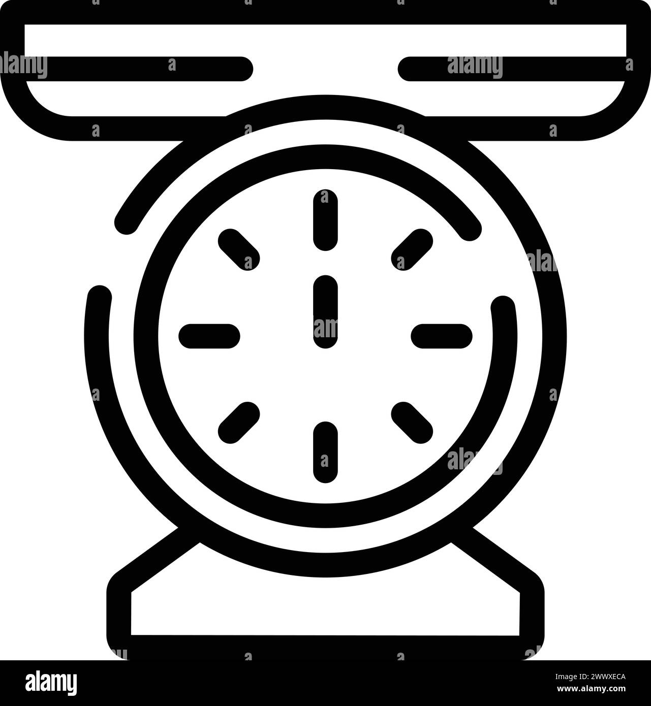 Precision food scale icon outline vector. Kilogram product weight ...