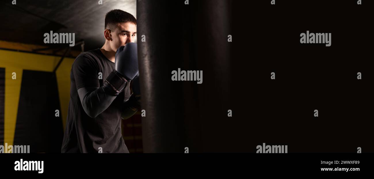 Guy in boxing gloves works hi-res stock photography and images - Alamy