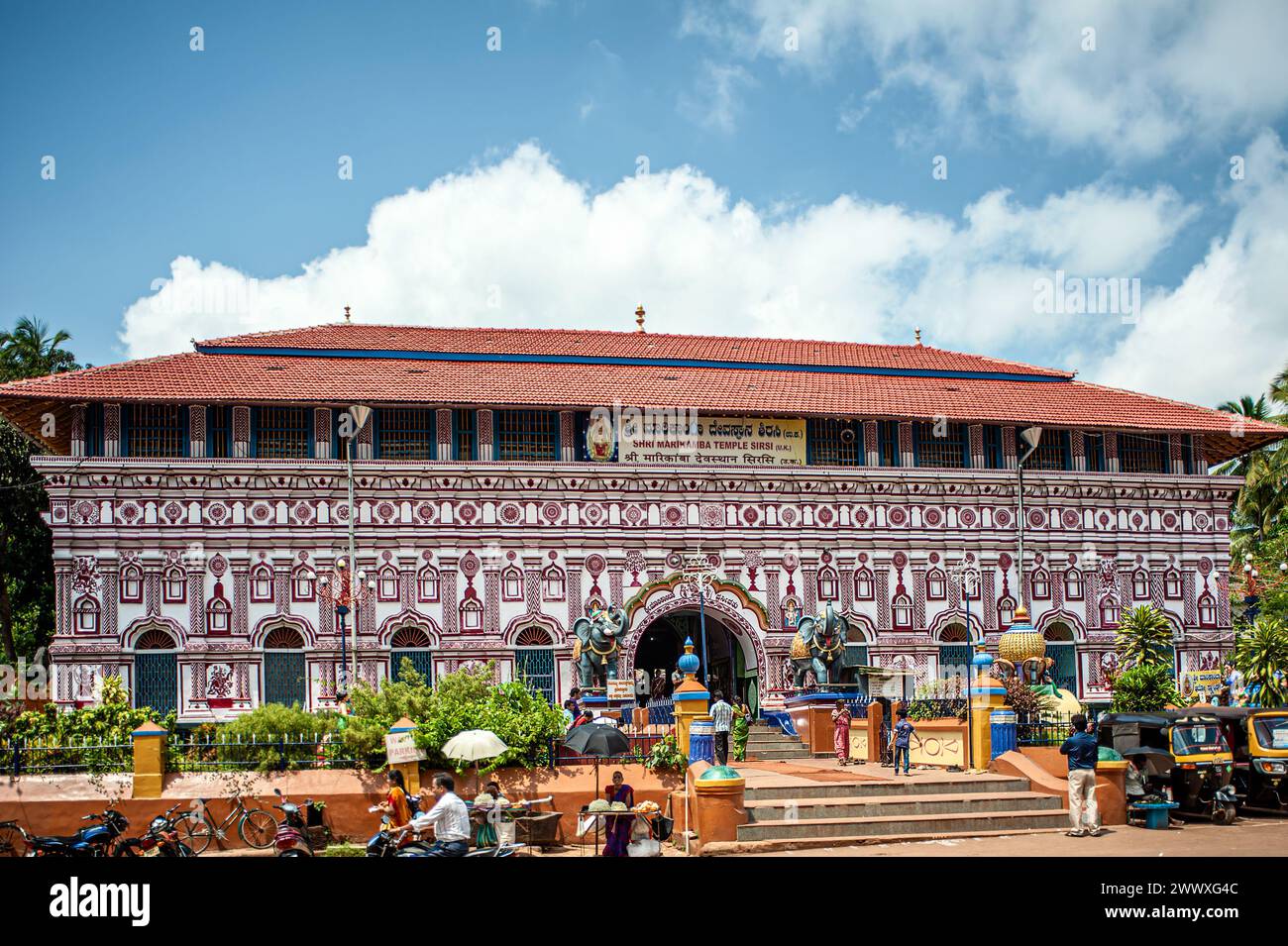 06 04 2014 Vintage Old Shri Marikamba Temple Sirsi U.K Karnataka India ...