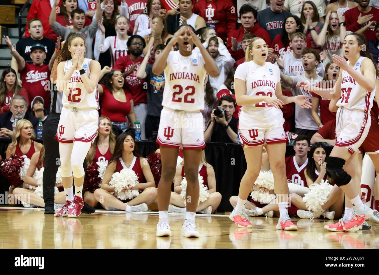 Indiana Hoosiers guard Yarden Garzon (12), Indiana Hoosiers guard Chloe ...