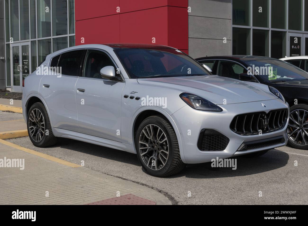 Indianapolis - March 24, 2024: Maserati Grecale GT display at a ...