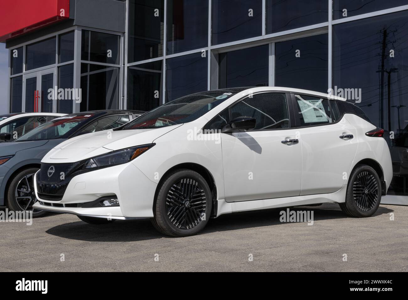 Indianapolis - March 24, 2024: Nissan Leaf SV Plus EV Electric Vehicle ...