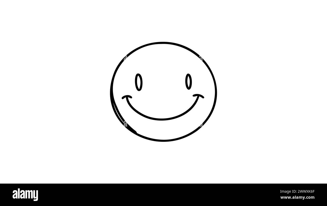 Smiling face with smiling eyes emoticon line icon, outline vector sign ...