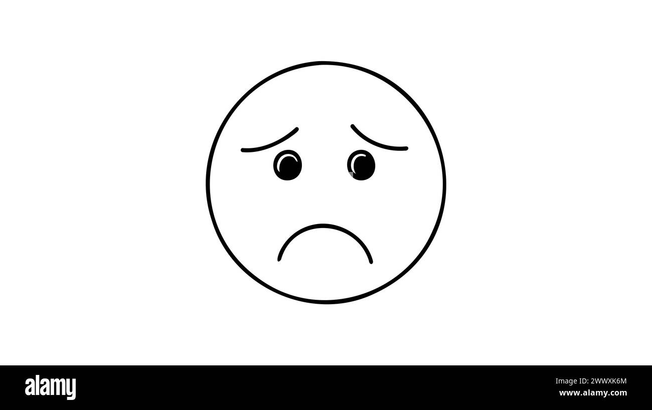 Frowny Face Clip Art Black And White
