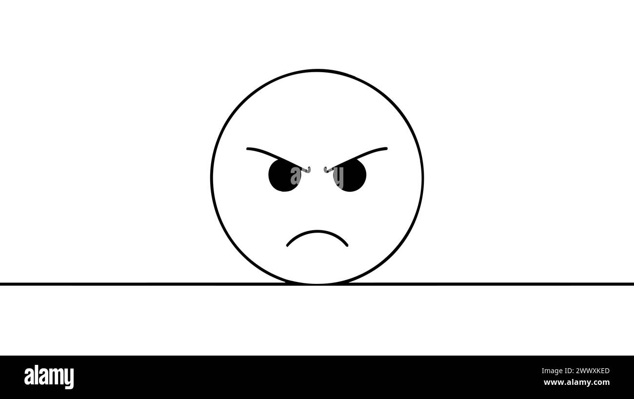 Angry emotion, reaction symbol icon vector Stock Vector Image & Art - Alamy