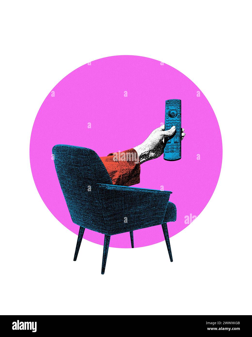 Pop art style armchair Cut Out Stock Images & Pictures - Alamy