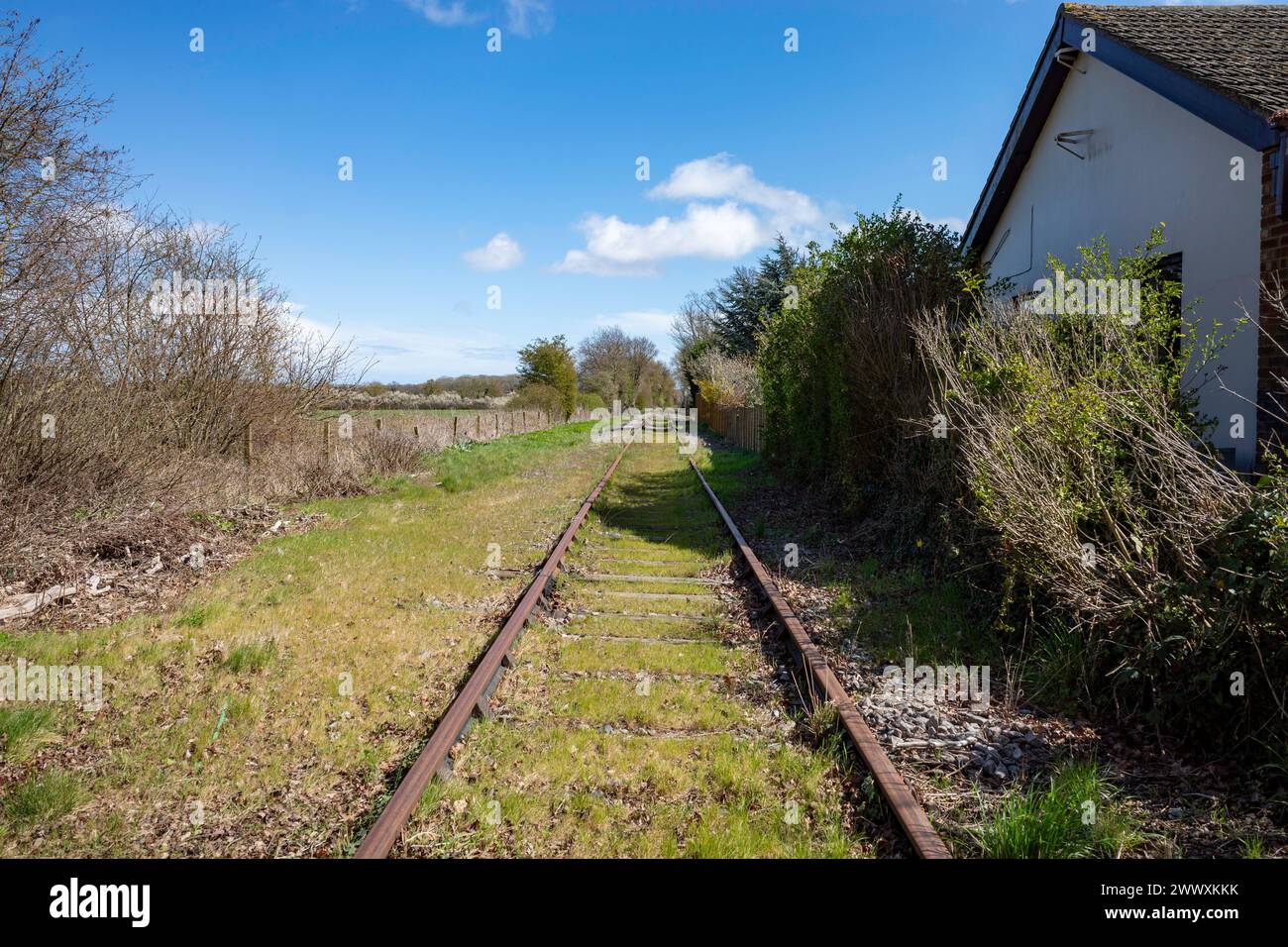 Railway branch line from Saxmundham to Leiston serving the Sizewell ...