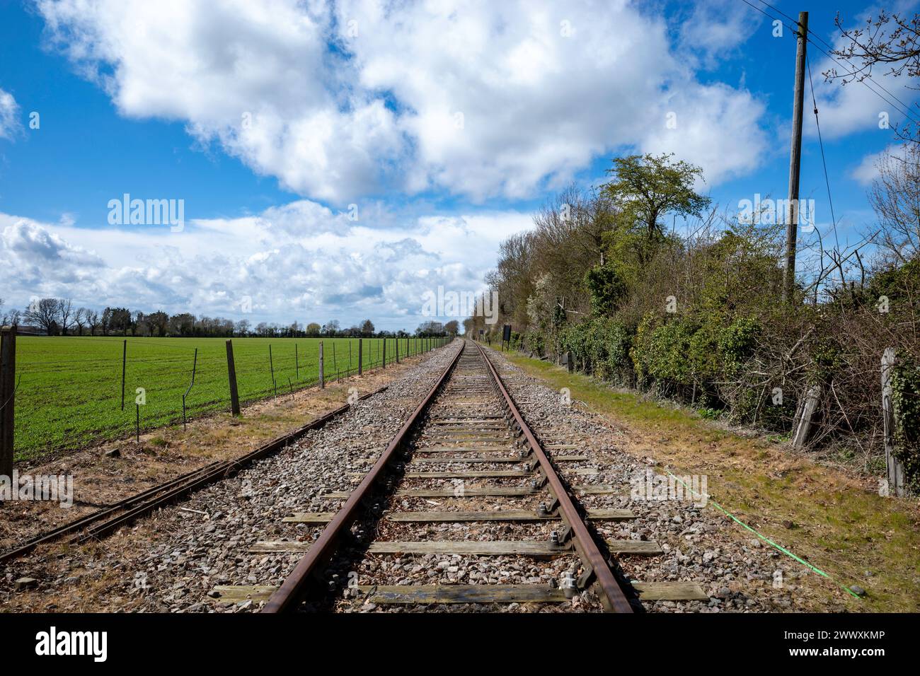 Railway branch line from Saxmundham to Leiston serving the Sizewell ...