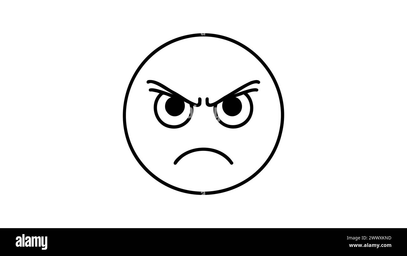 Angry emotion, reaction symbol icon vector Stock Vector Image & Art - Alamy
