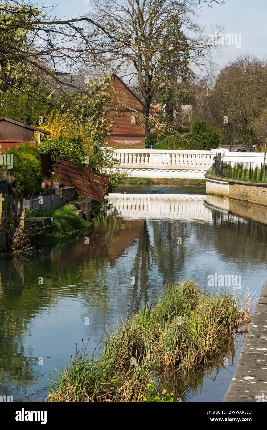 River Witham, Wyndham Park, Grantham, Lincolnshire, England Stock Photo ...