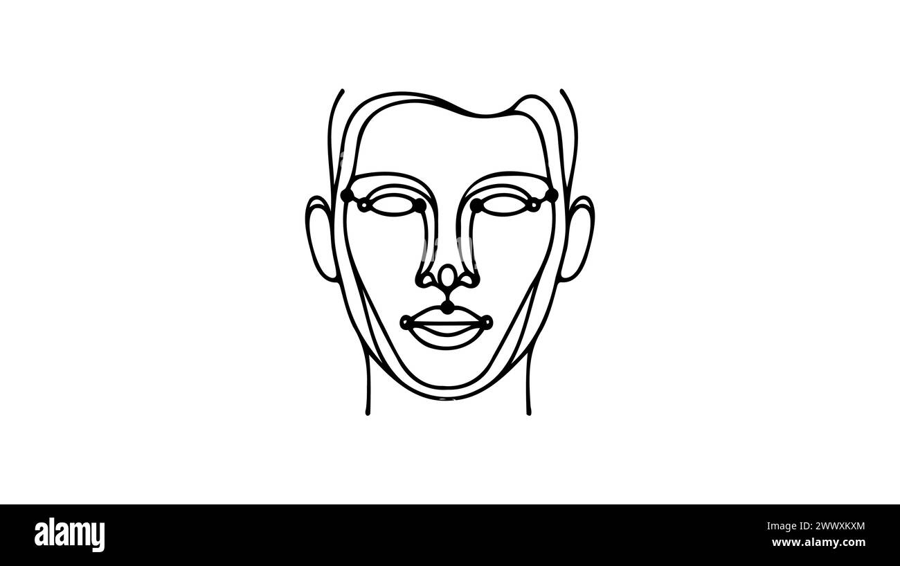 Face id icon. vector illustration on white background Stock Vector ...