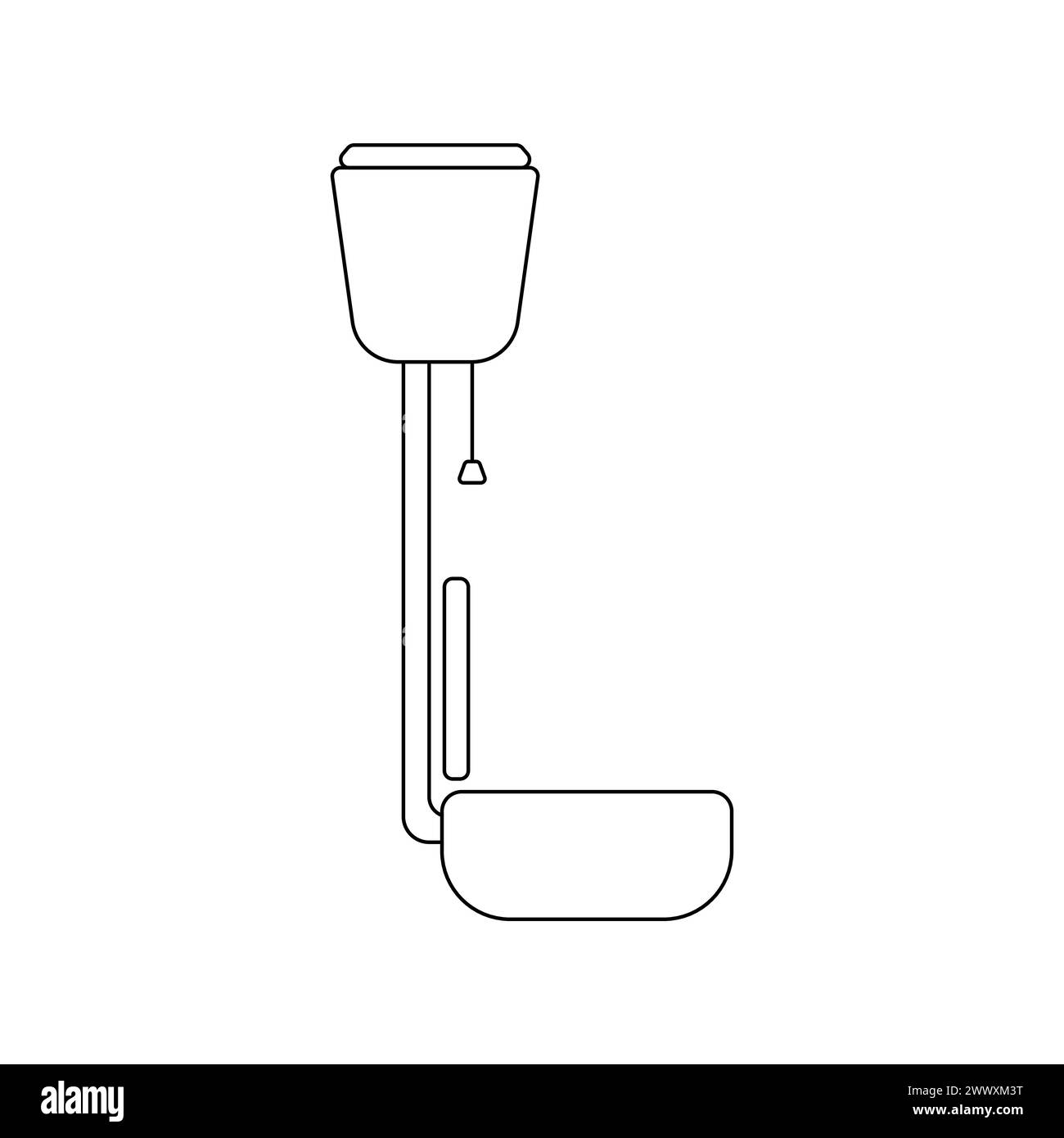Toilet logo outline. Simple stylish linear toilet. Furniture for the ...