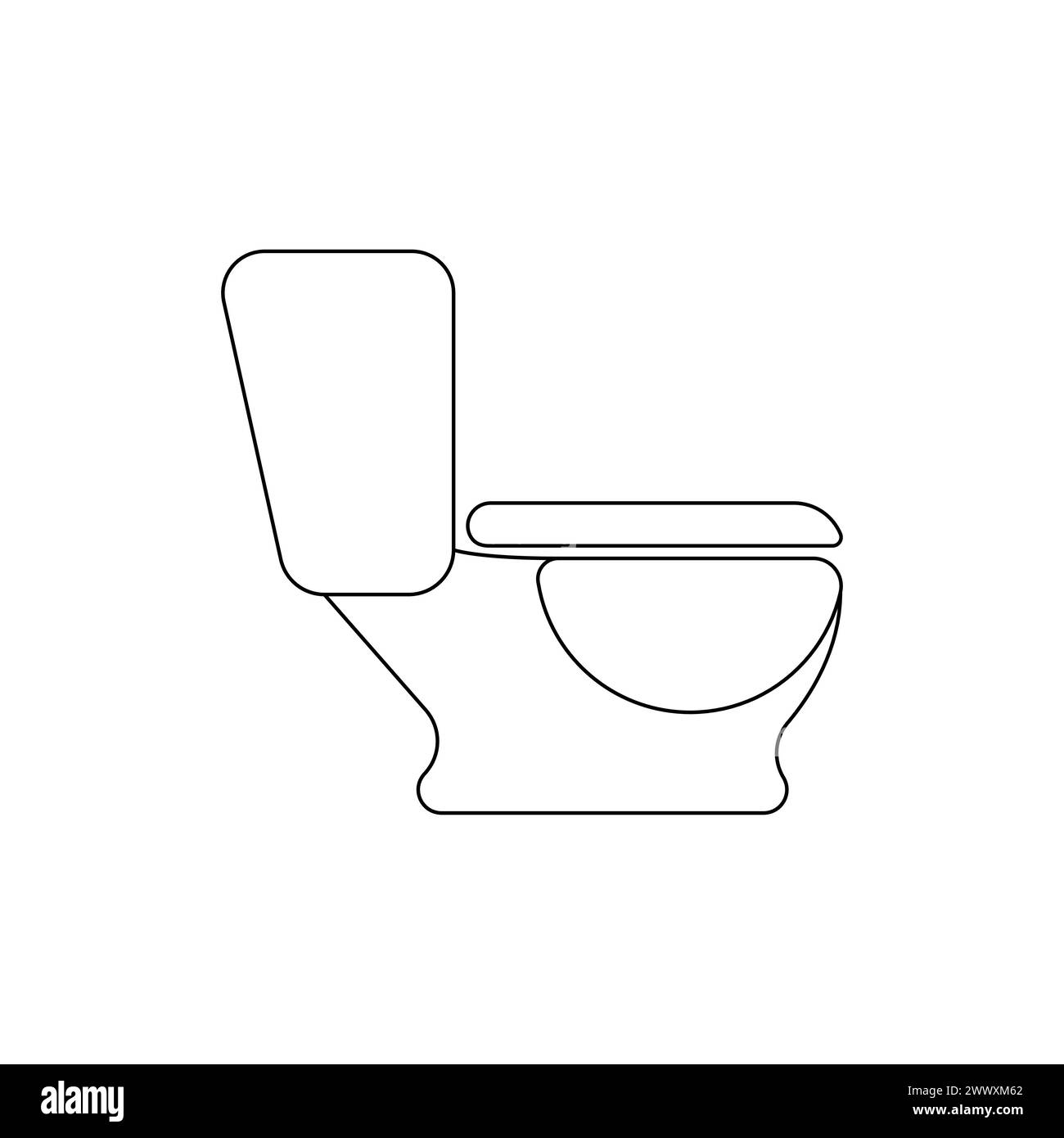 Toilet Drawing Side View
