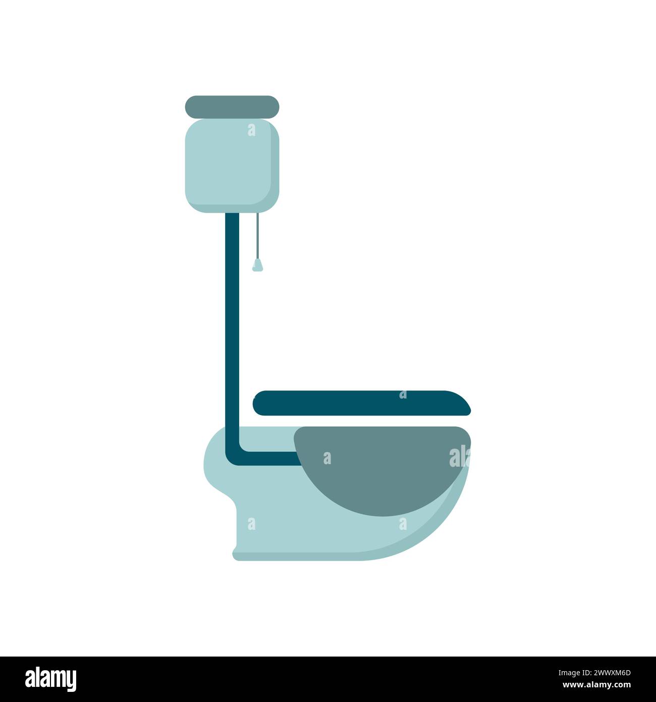 Toilet logo simple color. Simple stylish linear toilet. Furniture for ...