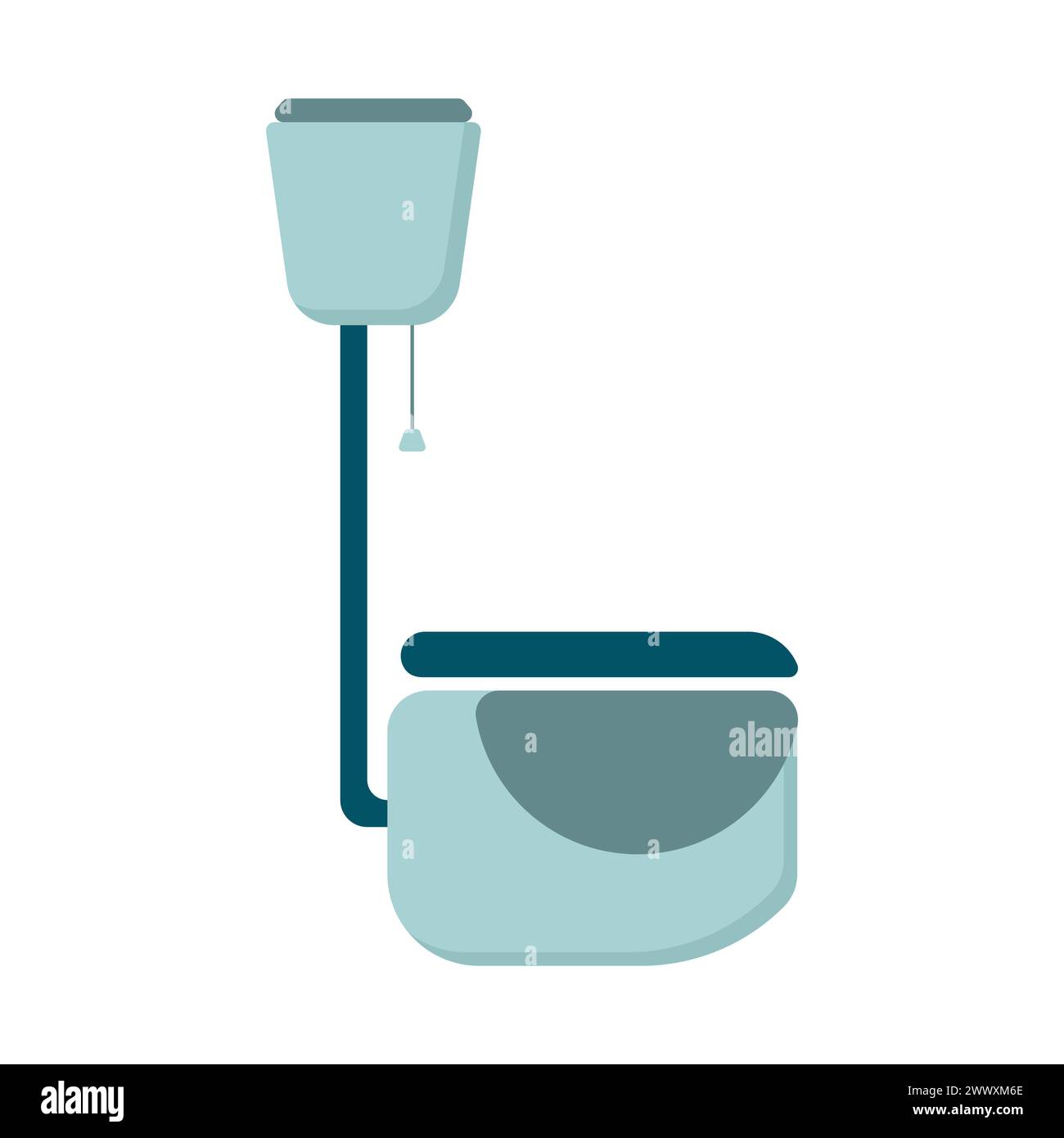 Toilet logo simple color. Simple stylish linear toilet. Furniture for ...