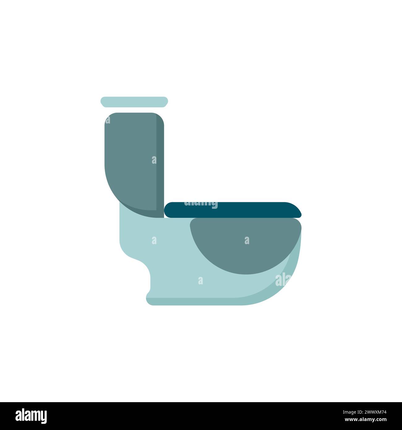 Toilet logo simple color. Simple stylish linear toilet. Furniture for ...