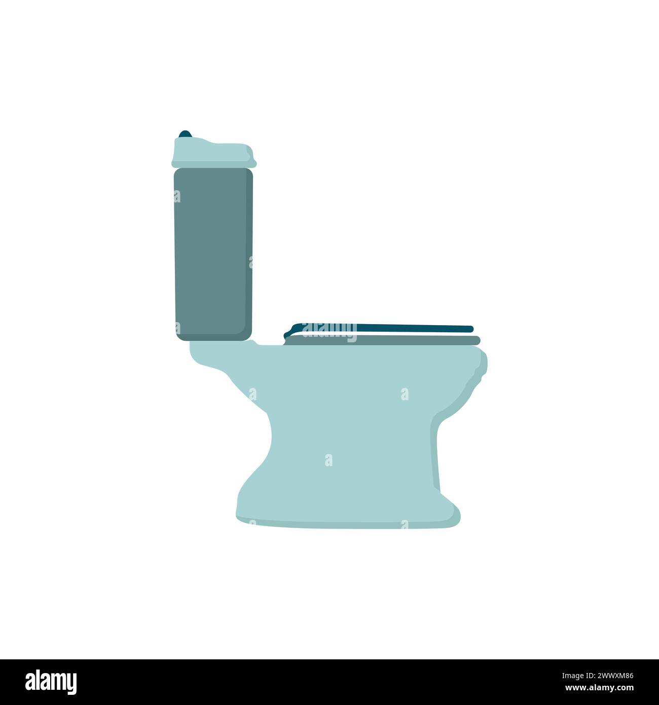 Toilet logo simple color. Simple stylish linear toilet. Furniture for ...