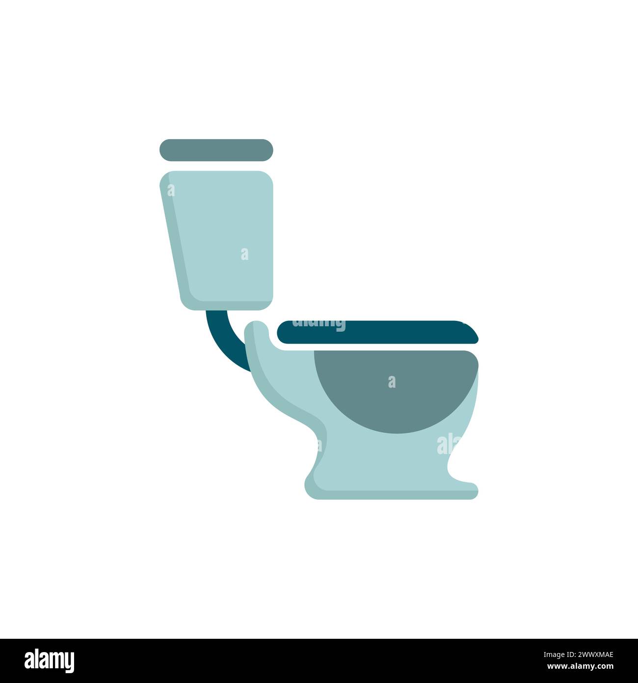 Toilet logo simple color. Simple stylish linear toilet. Furniture for ...