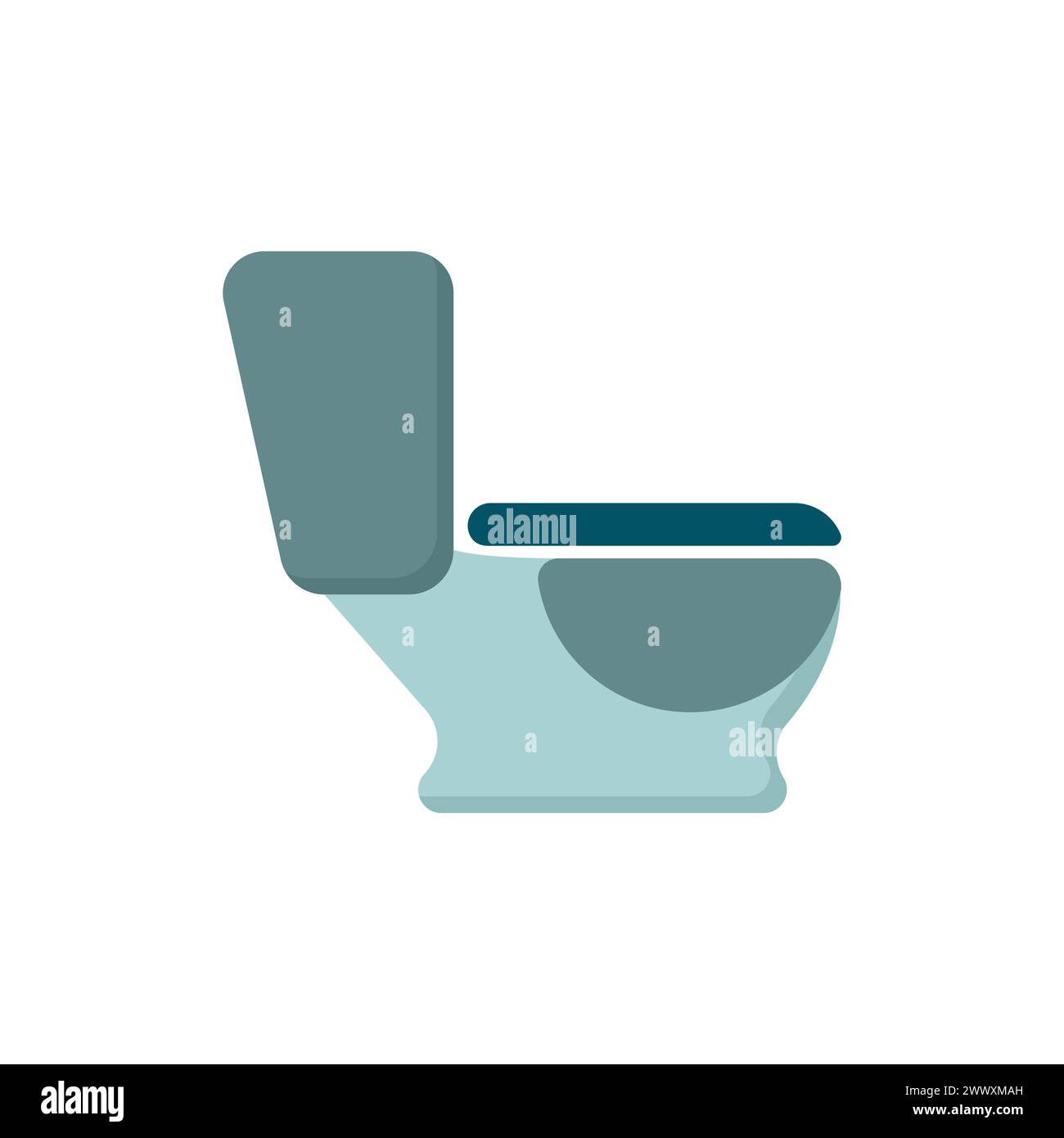 Toilet logo simple color. Simple stylish linear toilet. Furniture for ...