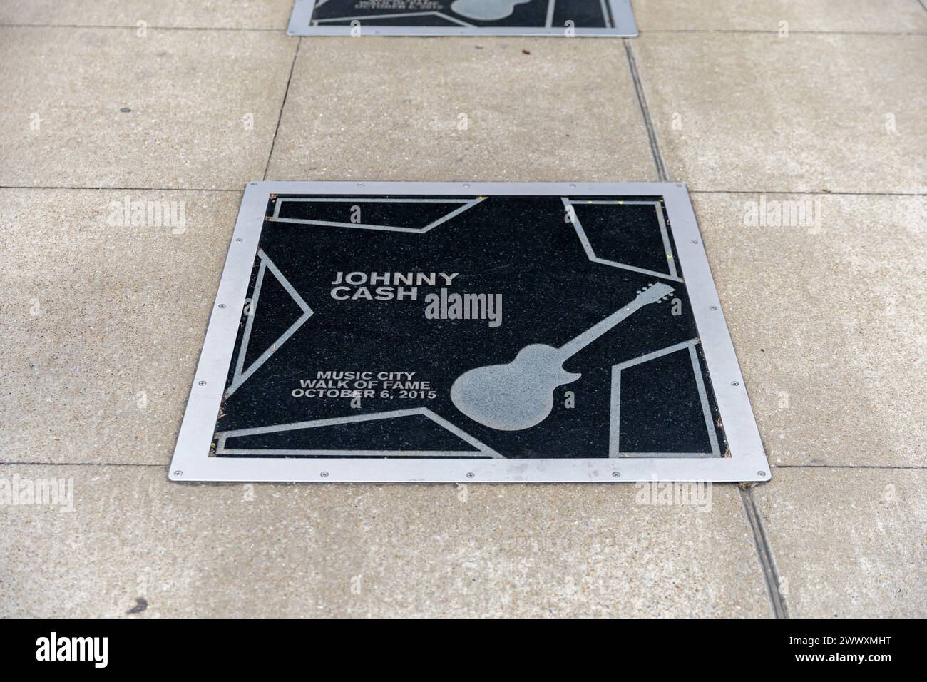 Nashville, TN - March 15, 2024: Johnny Cash star on the Music City Walk ...