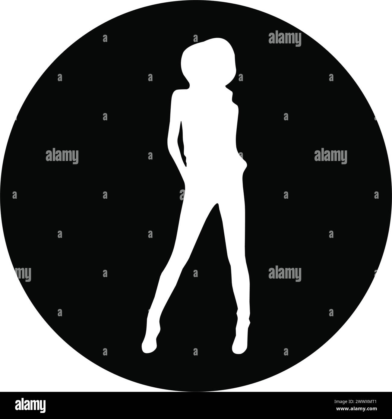 Silhouette of female model, Fashion mannequin, Vector illustration ...