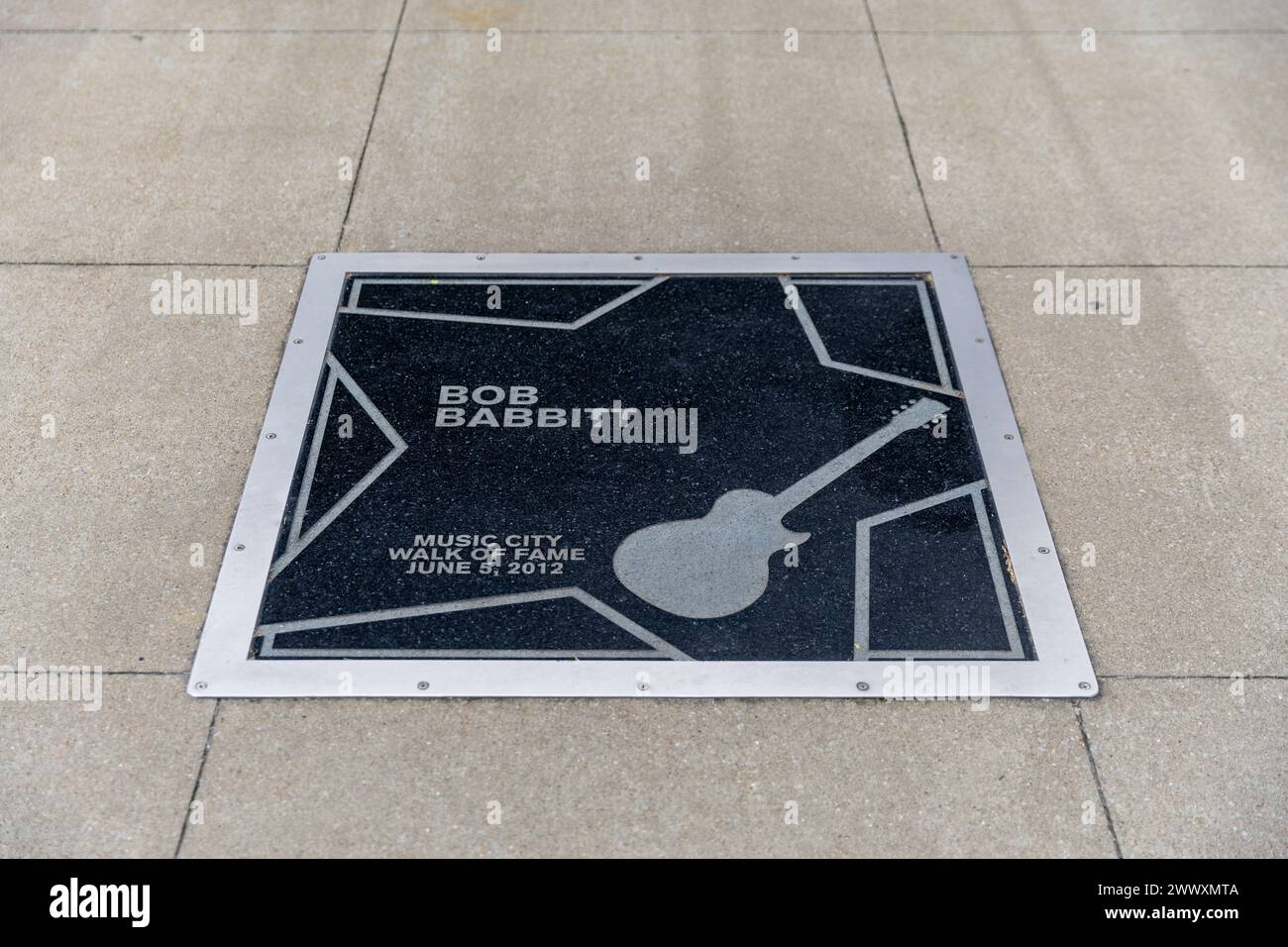 Nashville, TN - March 15, 2024: Bob Babbitt star on the Music City Walk ...