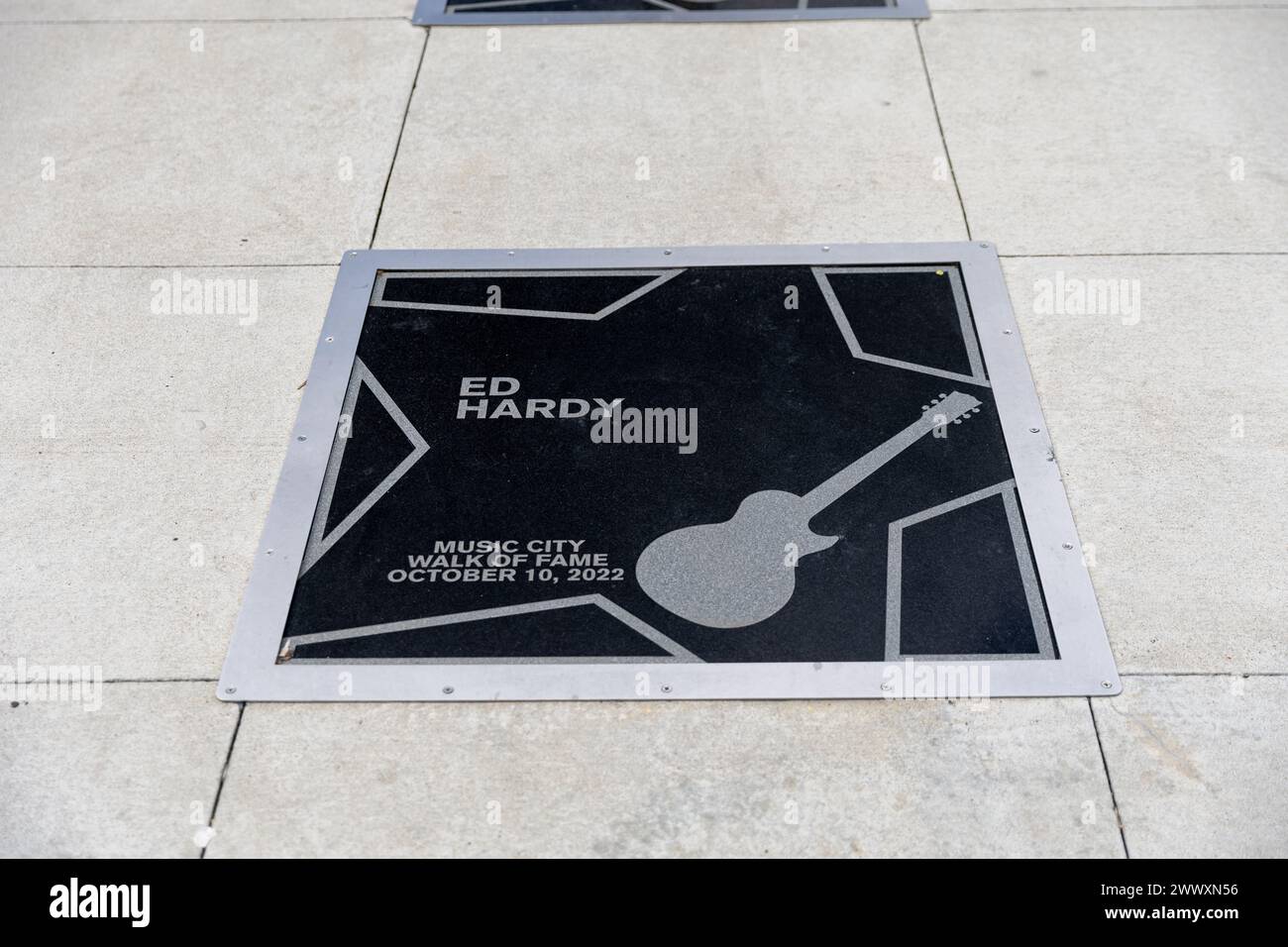 Nashville, TN - March 15, 2024: Ed Hardy star on the Music City Walk of ...