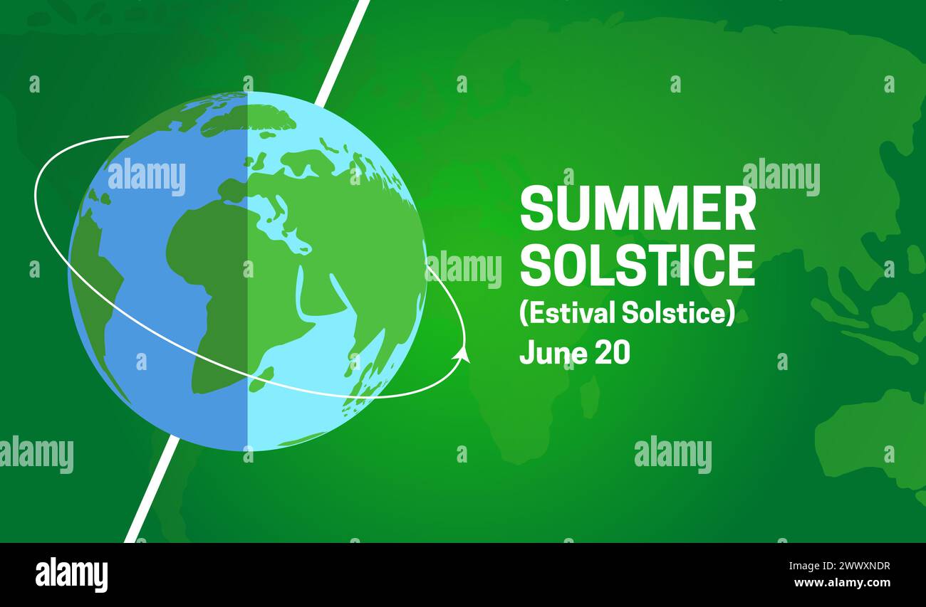 Summer Estival Solstice Background Illustration Stock Vector Image ...