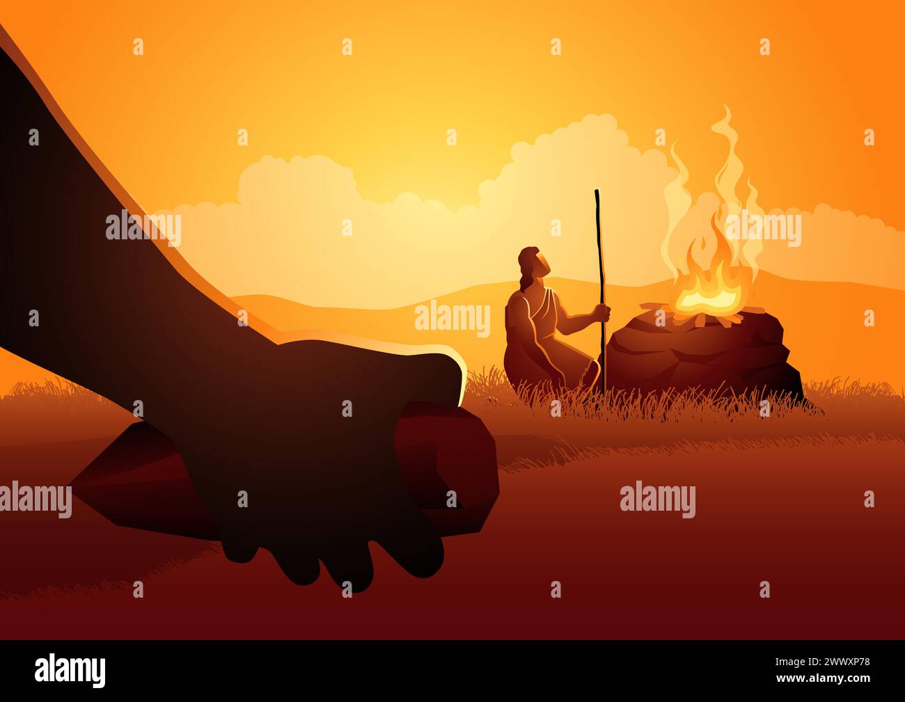 Biblicall vector illustration series. This powerful collection depicts ...