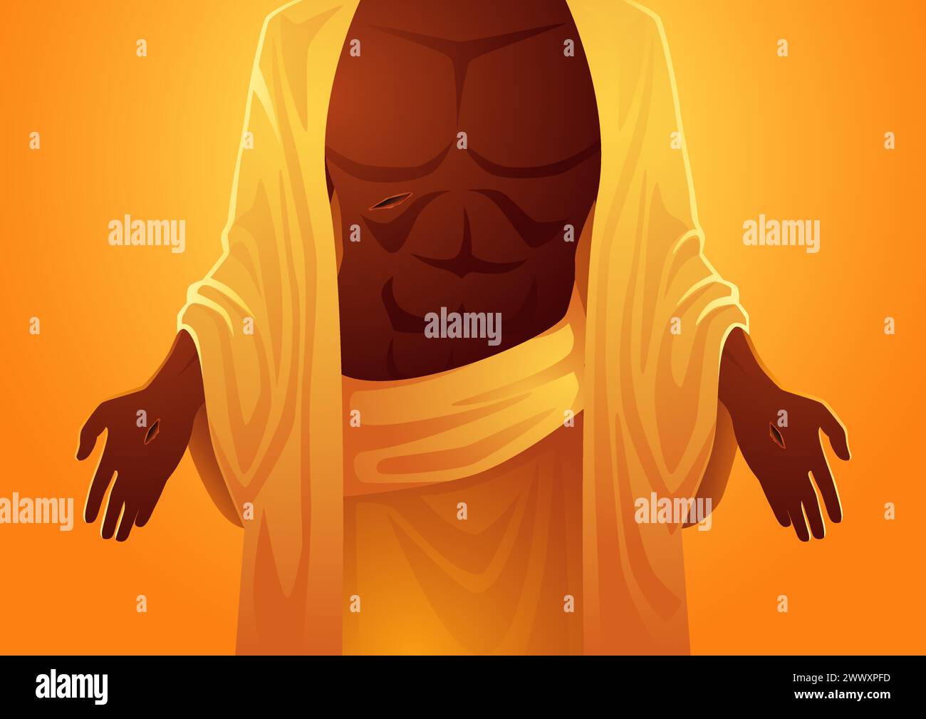 Jesus wounds resurrection Stock Vector Images - Alamy