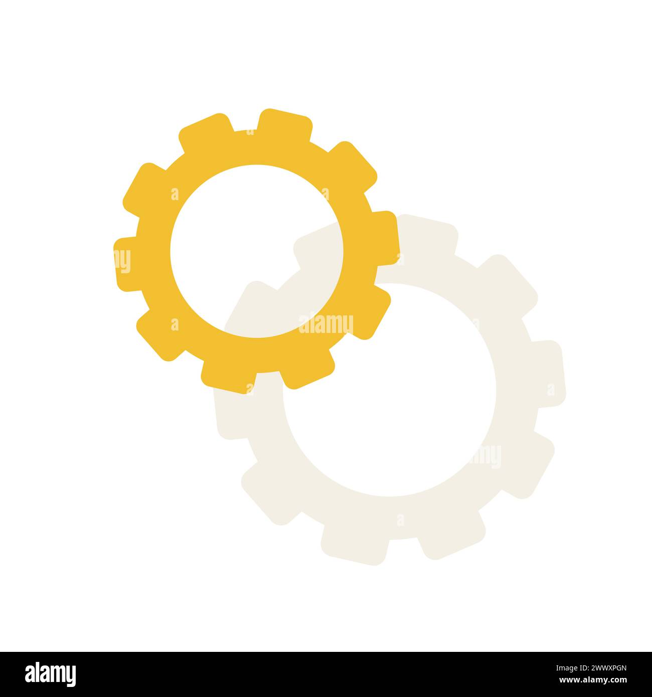 Two Gears Icon Vector Illustration Stock Vector Image & Art - Alamy