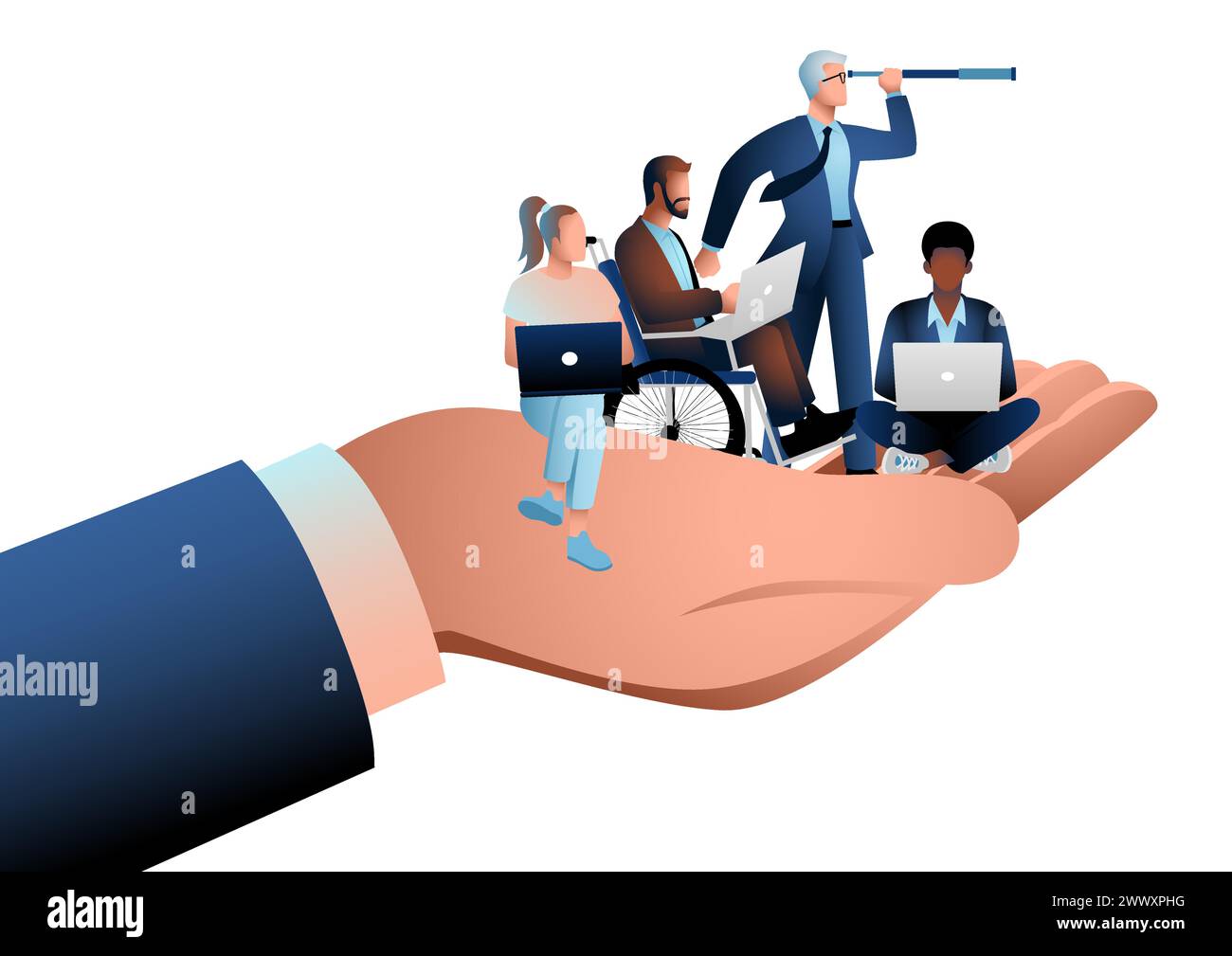 Computer business diversity Stock Vector Images - Alamy