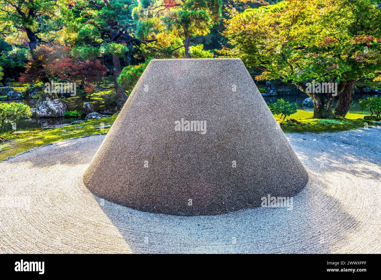 Colorful Kogetsu-dai or Moon Viewing Platform Rock Garden Ginkakuji ...