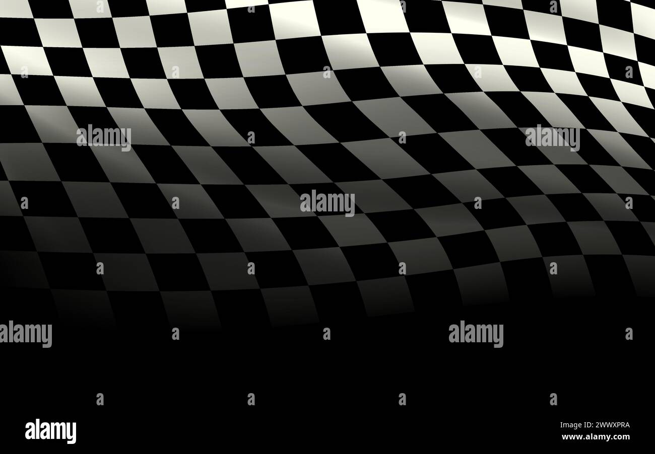 Vector illustration of racing flag on black background Stock Vector ...
