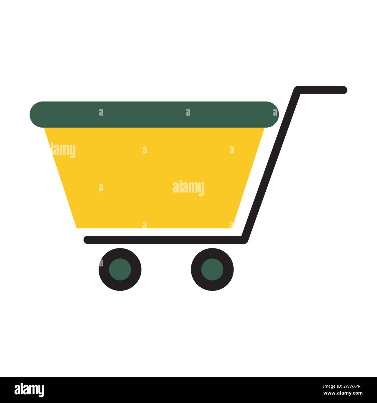 Yellow Shopping Cart Icon Stock Vector Image & Art - Alamy
