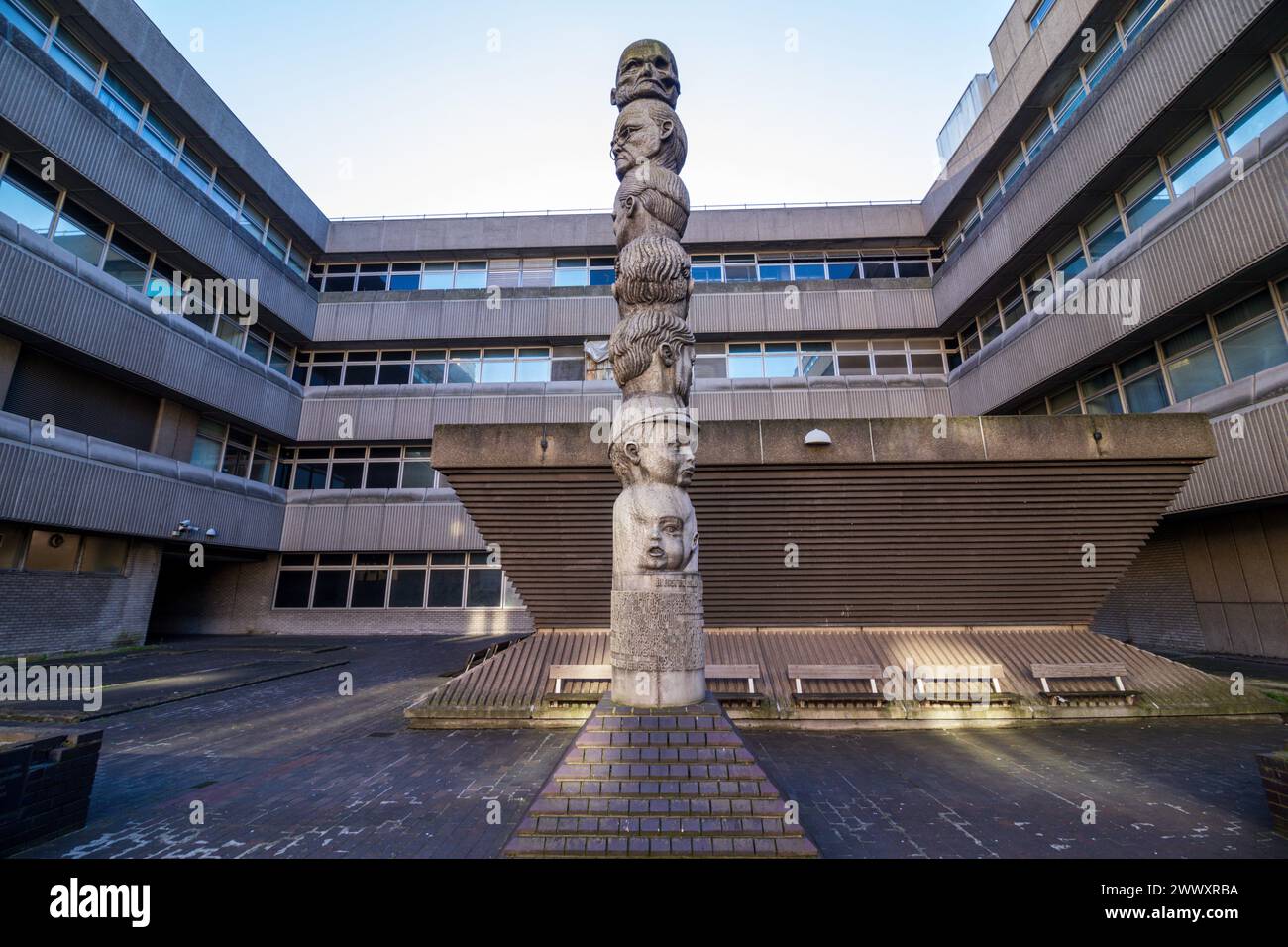 The Seven Ages of Man sculpture by Richard Kindersley, Baynard House ...